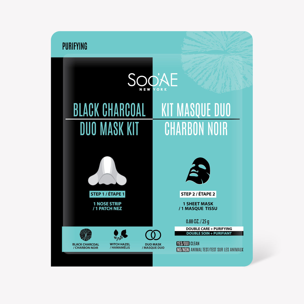 Soo'AE Black Charcoal Duo Mask Kit | Seoulful Canada